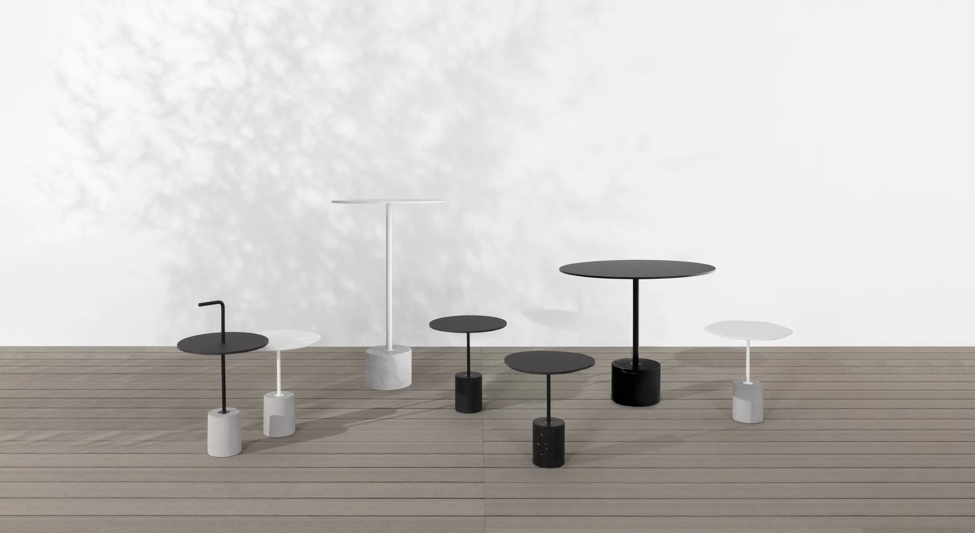 JEY ET40: outdoor side table with concrete or marble base h45 – Lapalma