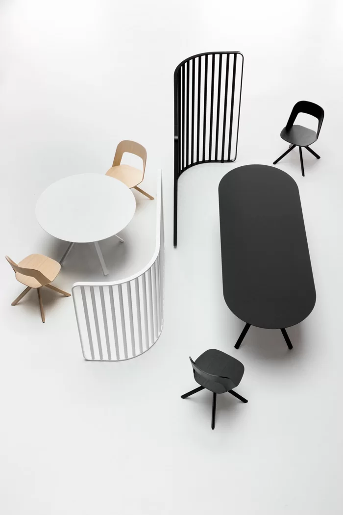 SCREEN tubular: Modern tubular partition for the office - Lapalma