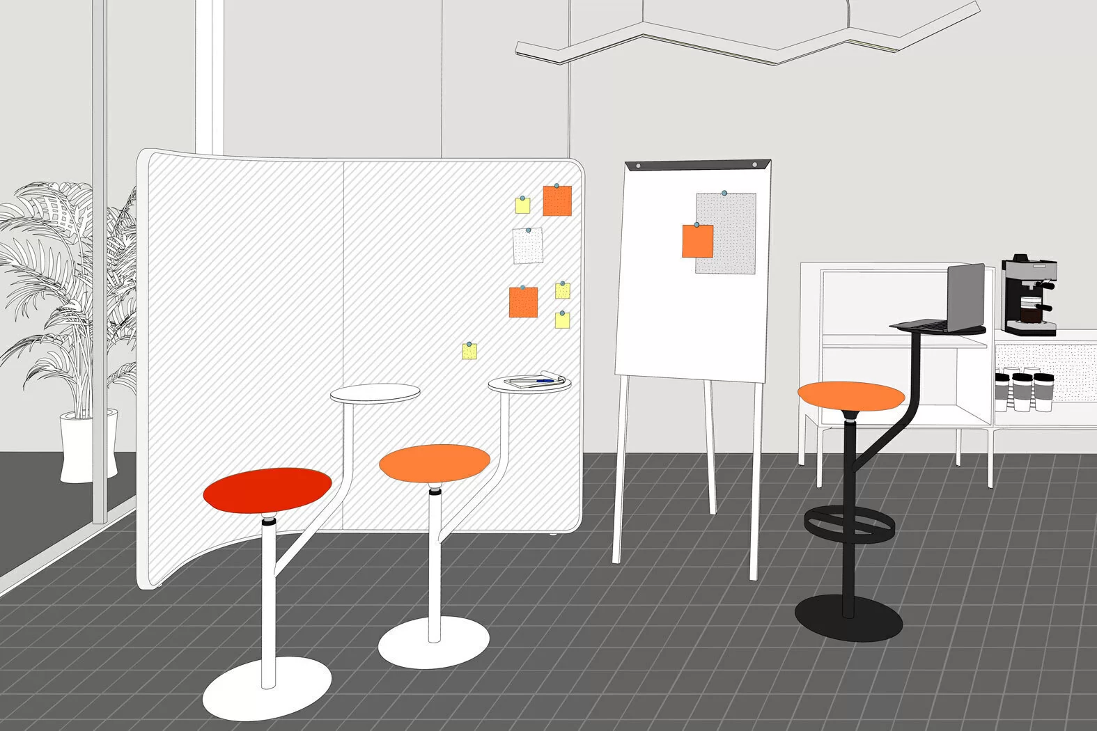 AARON: a stool and a side table all in one - Lapalma