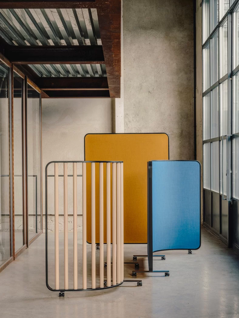 SCREEN Fabric-covered tubes: Modern modular partition system in the ...