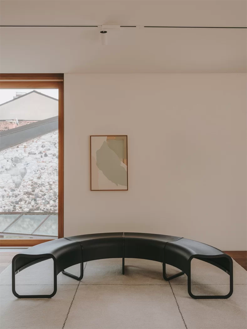 ZA SYSTEM semicircular | Banco modular de madera semicircular