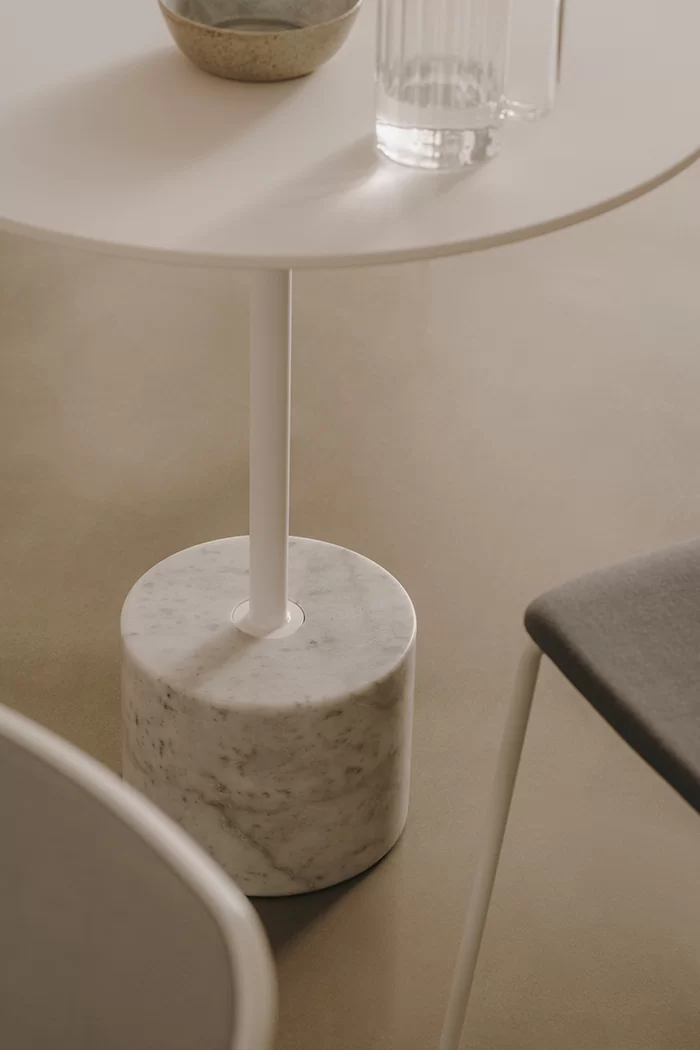 JEY P381 | Small designer table H74: With marble base - Lapalma