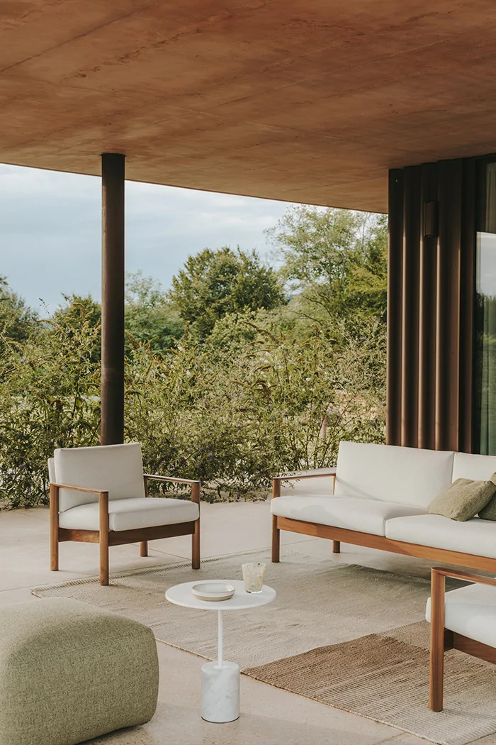 JEY ET40: outdoor side table with concrete or marble base h45 – Lapalma