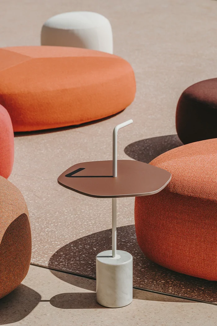 JEY ET40: outdoor side table with concrete or marble base h45 – Lapalma