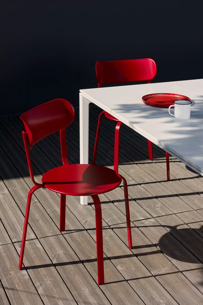 STIL S48 | Powder-coated metal chair: For the home or restaurants - Lapalma