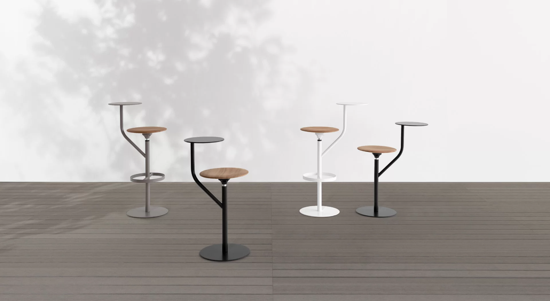 AARON: der Hocker mit Tischchen von Lapalma