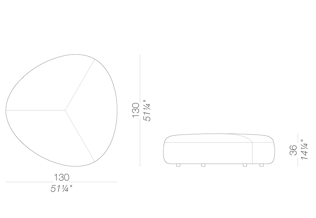 KIPU D03 | Large pouf: 130x130 H36 - Lapalma