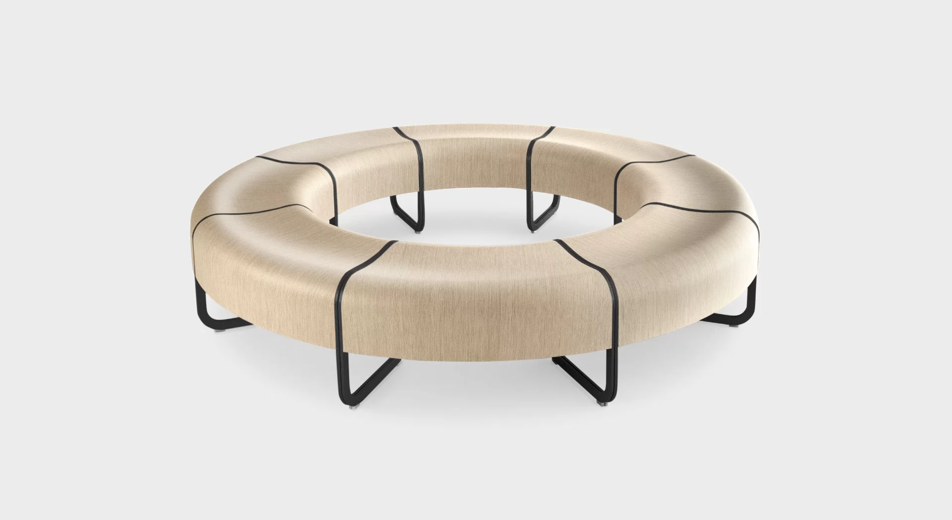 ZA SYSTEM Round shape | Seduta a cerchio: panca modulare in legno - Lapalma