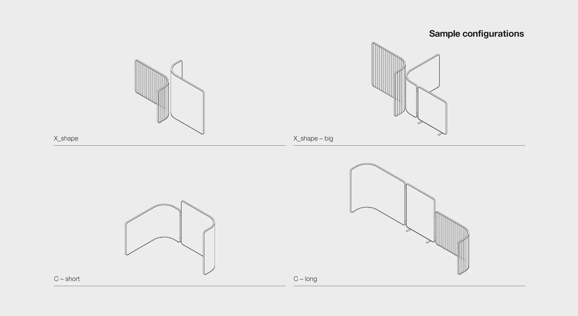 SCREEN Fabric-covered tubes: Modern modular partition system in the ...