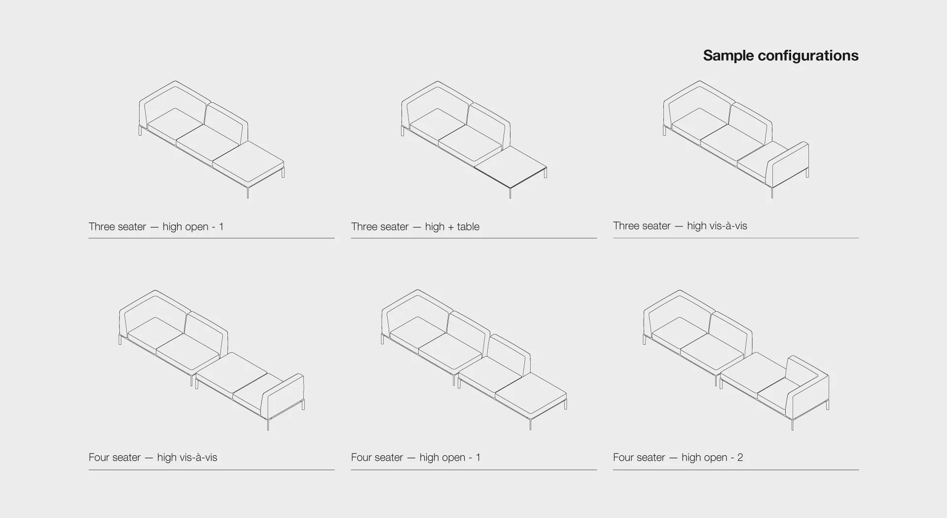 ADD SOFT : 3-seater modular sofa for outdoor lounge - Lapalma